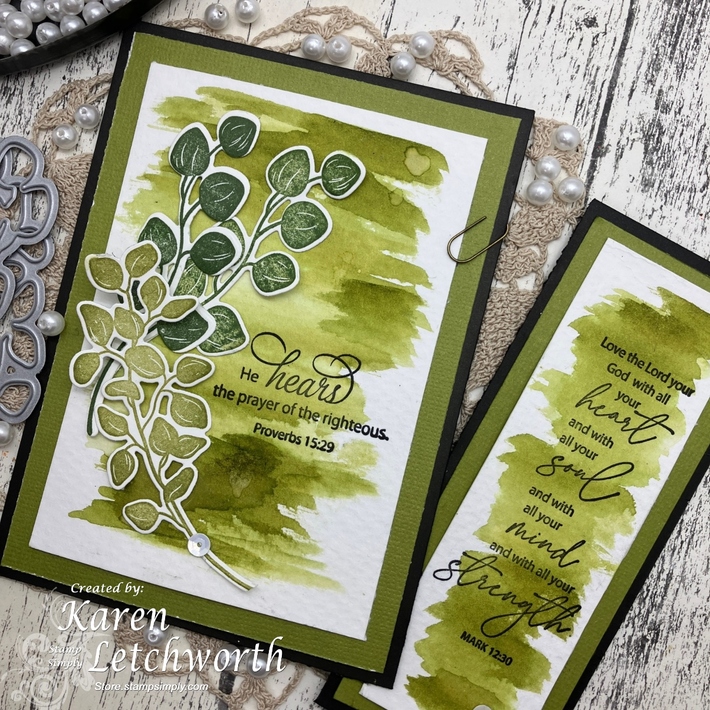» Heartfelt Eucalyptus Card & Bookmark – by Karen Letchworth